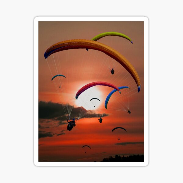 "parachutes" Sticker by BellKiss | Redbubble