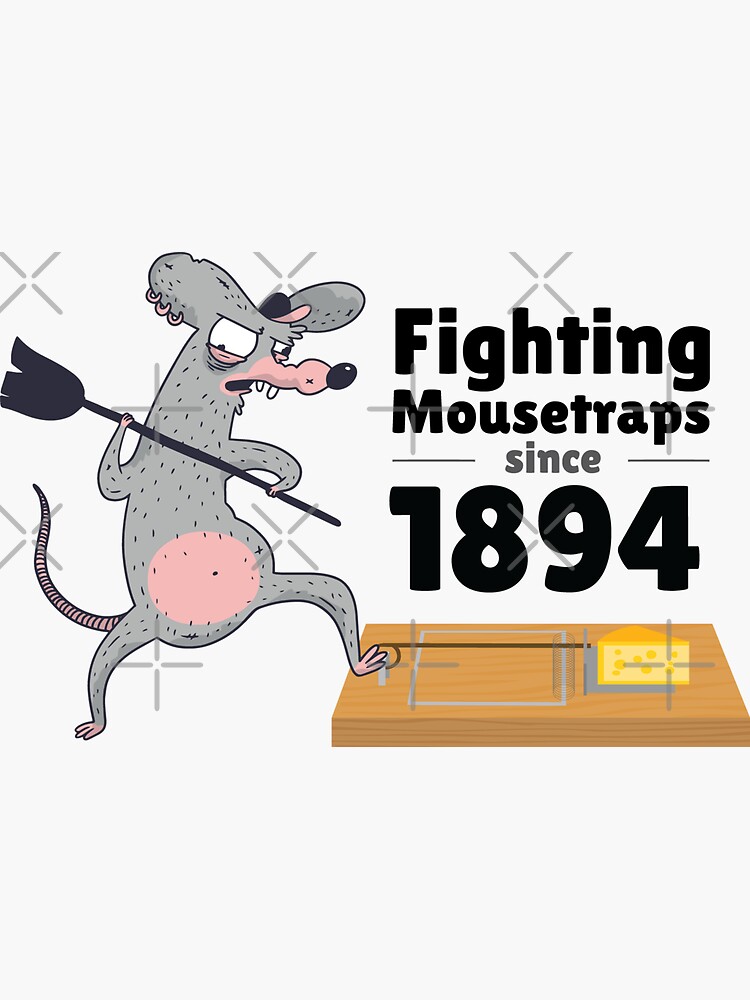 "Mouse Fighting Mouse Traps | Dark Humor" Sticker for Sale by artado ...