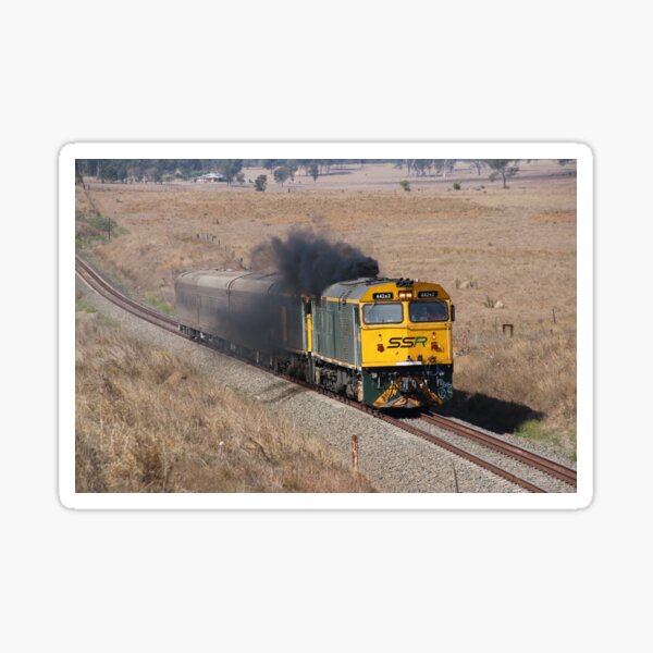 "Smoking Diesel Locomotive" Sticker for Sale by railtownbusview | Redbubble