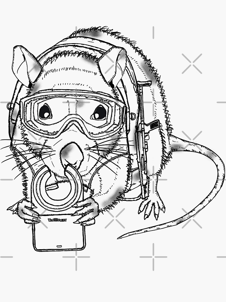 "Greedy Rat" Sticker for Sale by AA2Battery | Redbubble