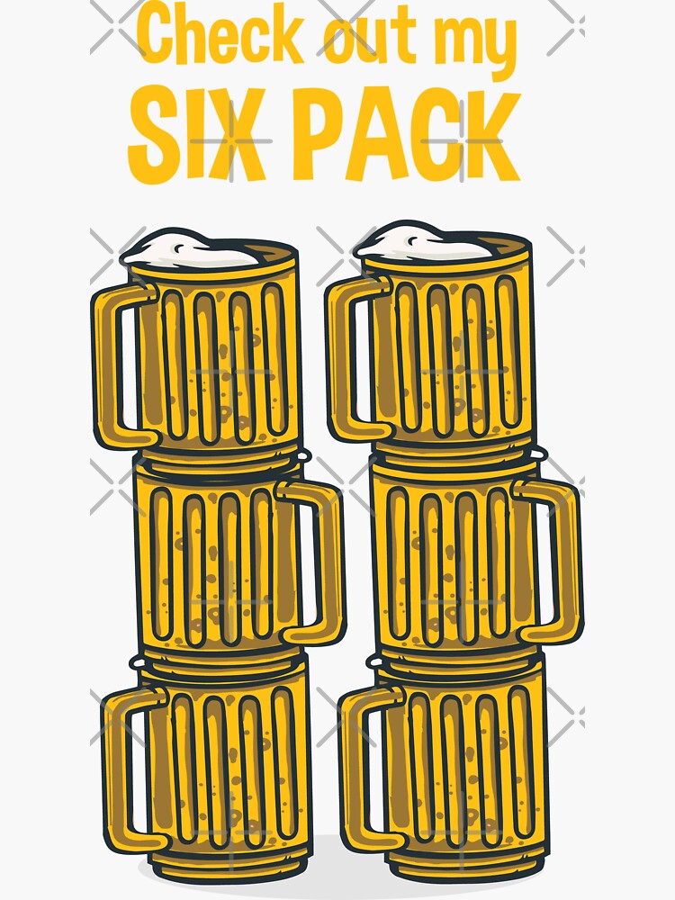 "Beer Six Pack Funny Meme" Sticker by artado | Redbubble