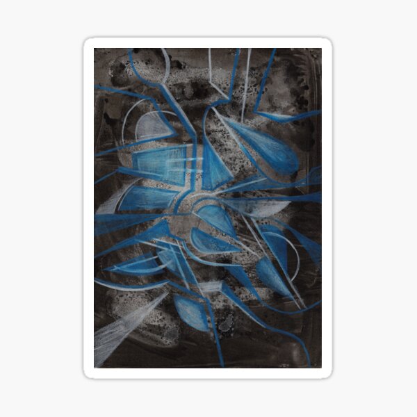 "blue fog" Sticker by Terkapio | Redbubble