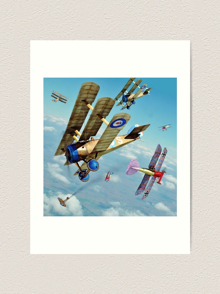"SOPWITH CAMEL TRI-PLANE DOGFIGHT WITH COLORFUL GERMAN FLYING CIRCUS ...