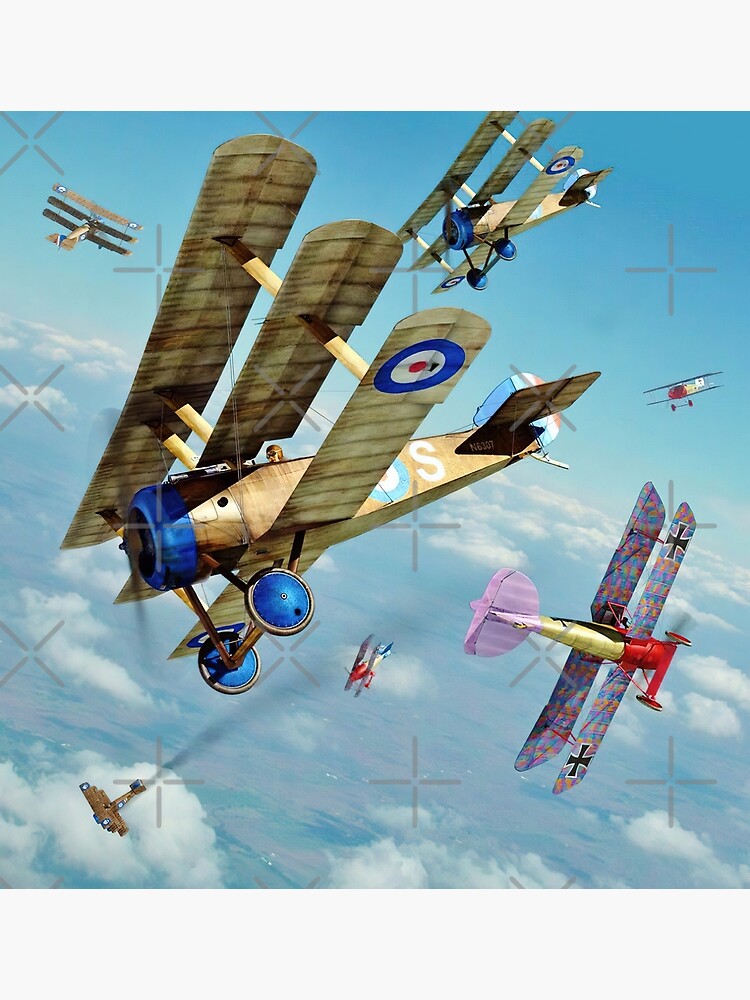 "SOPWITH CAMEL TRI-PLANE DOGFIGHT WITH COLORFUL GERMAN FLYING CIRCUS ...