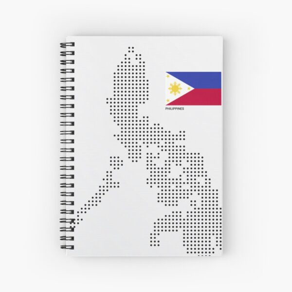 "The Philippine Map and the Philippine Flag" Spiral Notebook by ...