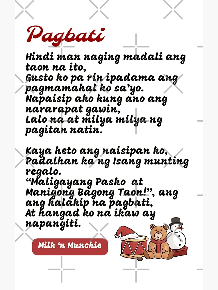 "Pagbati" Poster for Sale by MilknMunchie | Redbubble