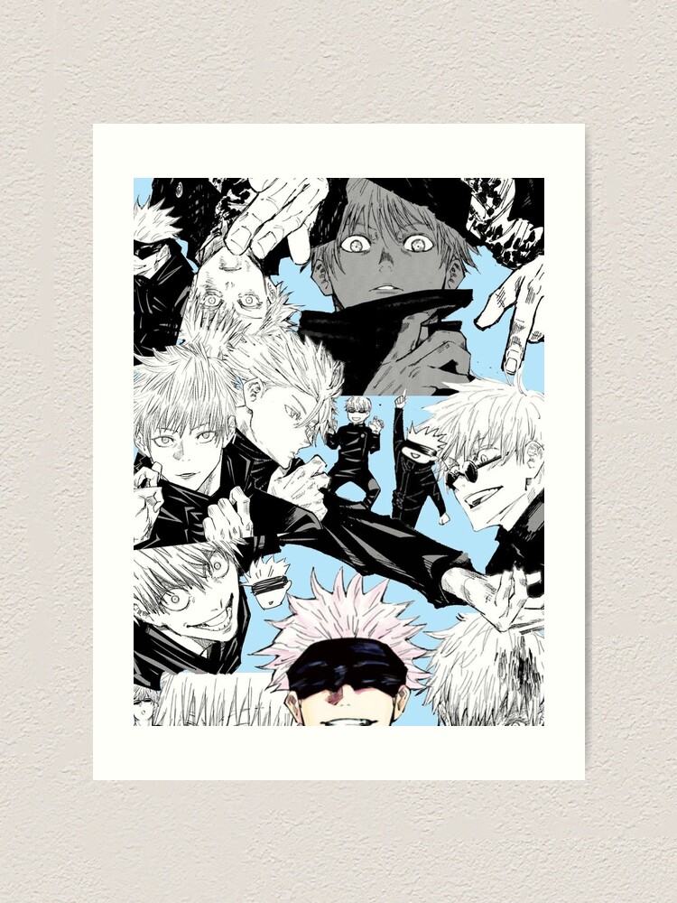 "Satoru Gojo Collage" Art Print for Sale by narcocynic | Redbubble