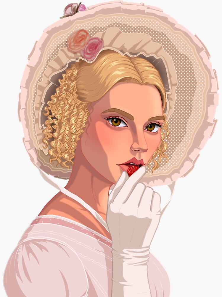 "emma jane austen film illustration" Sticker for Sale by itsrn | Redbubble
