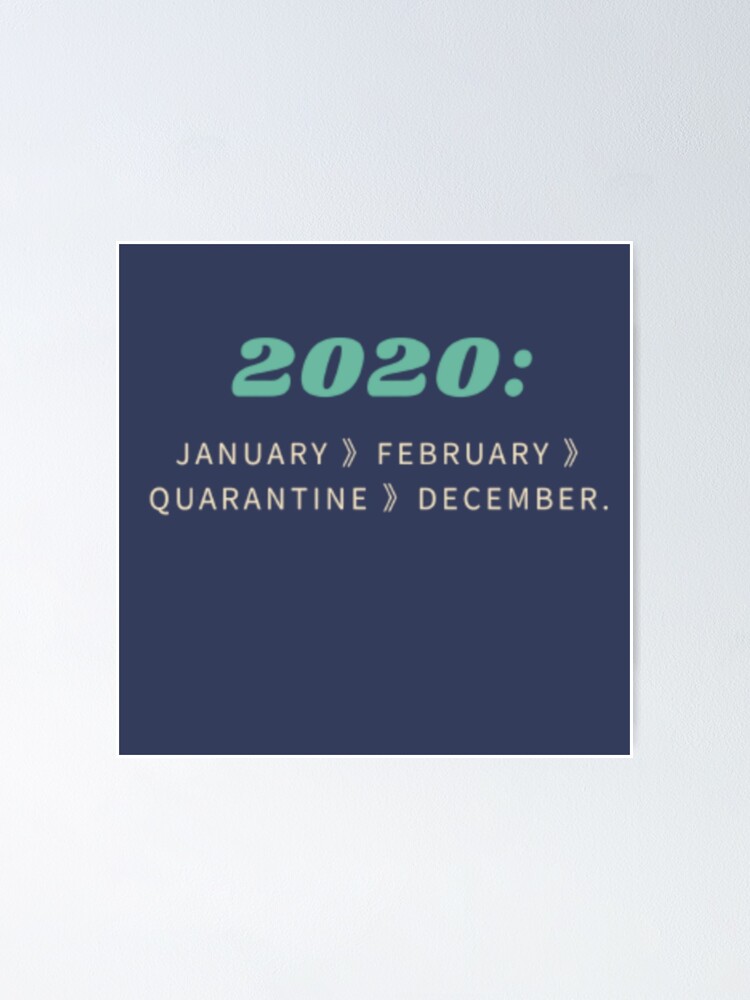 "2020 : JANUARY TO DECEMBER MEME" Poster by Miss-Creative | Redbubble