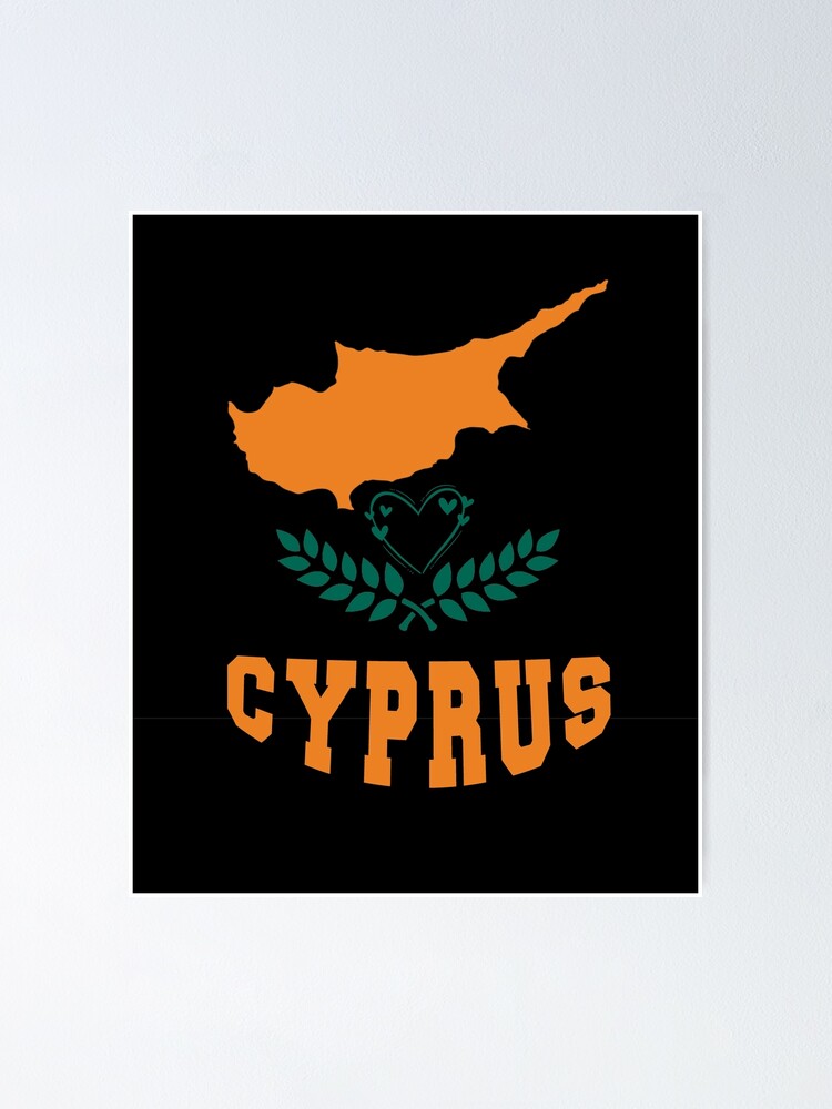 "I Love Cyprus for men and women Cyprus Flag" Poster by Mycrazydesign ...