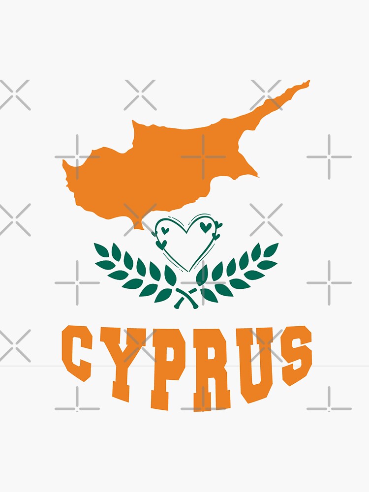 "I Love Cyprus for men and women Cyprus Flag" Sticker for Sale by ...