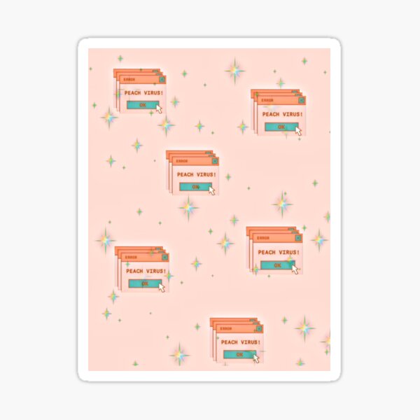 "Peach virus aesthetic" Sticker by lisztomaniaaaaa | Redbubble