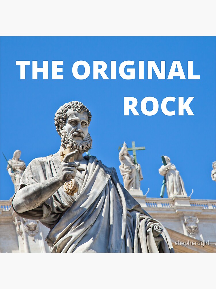 "St Peter, The Original Rock " Sticker for Sale by shepherdgirl | Redbubble