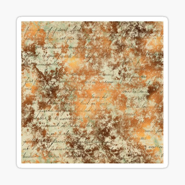 "Stained handwriting letter ephemera design" Sticker for Sale by ...