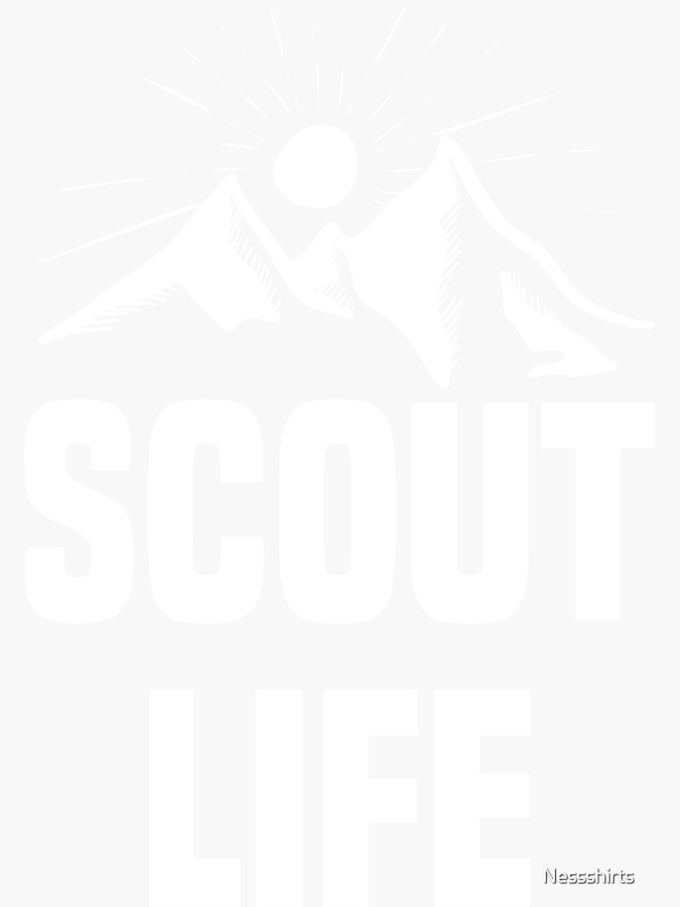 "Scout Life Mountains gift idea " Sticker for Sale by Nessshirts ...