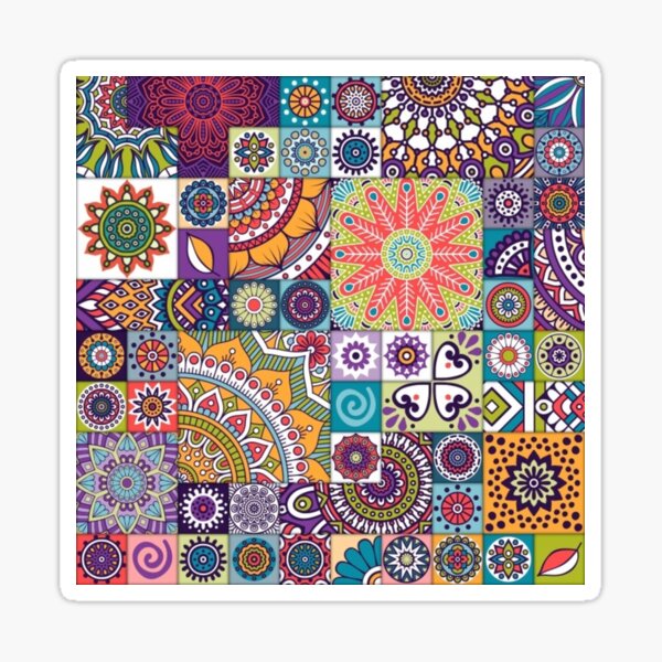 "ethnic pettern Tiles" Sticker for Sale by Ladyvml | Redbubble