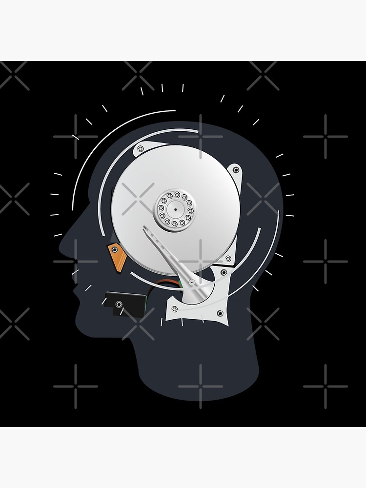 "Human Brain Hard Disk Memory" Poster by artado | Redbubble