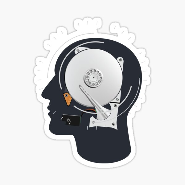 "Human Brain Hard Disk Memory" Sticker for Sale by artado | Redbubble