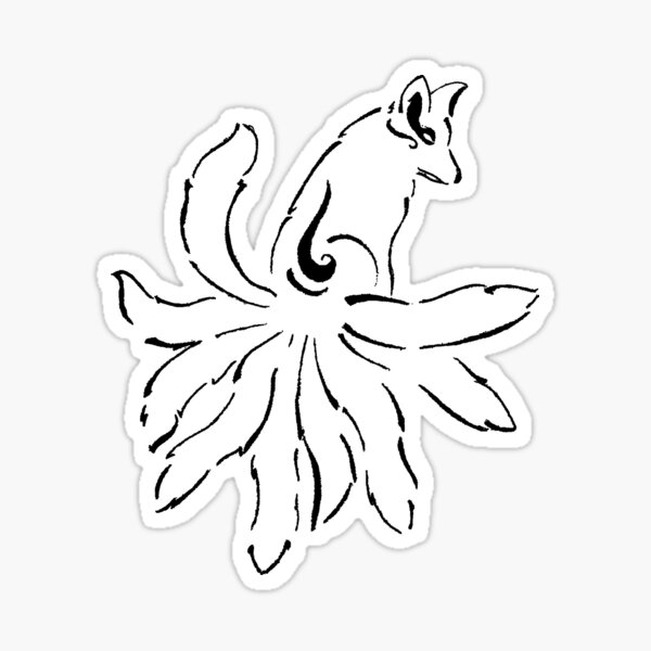 "Tribal Kitsune" Sticker for Sale by beltanemaiden | Redbubble