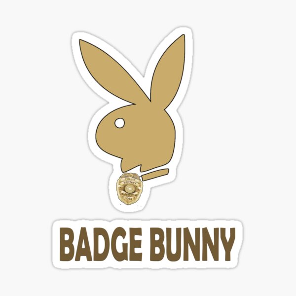 "Badge Bunny" Sticker for Sale by thelight | Redbubble