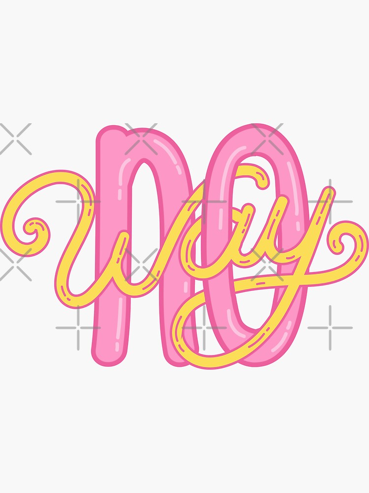 ""NO WAY" text lettering design art" Sticker for Sale by ...