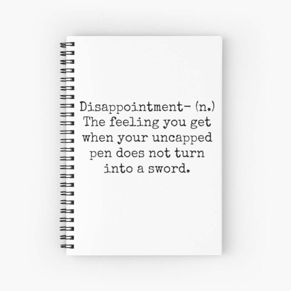 "Percy Jackson Disappointment " Spiral Notebook for Sale by ...