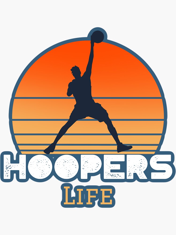 "Hooper's life retro looking BasketBall design " Sticker for Sale by ...