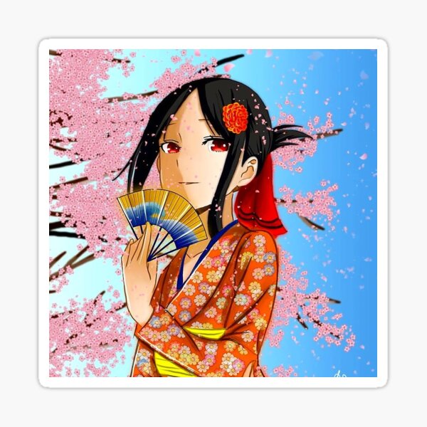 "kaguya sama in yukata" Sticker for Sale by nithiretsu | Redbubble