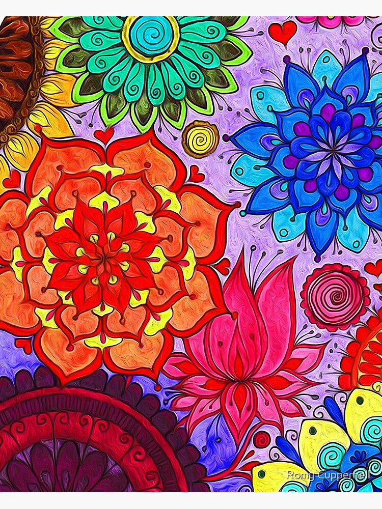 "Multicolored Zentangle " Poster for Sale by MrsCupp | Redbubble