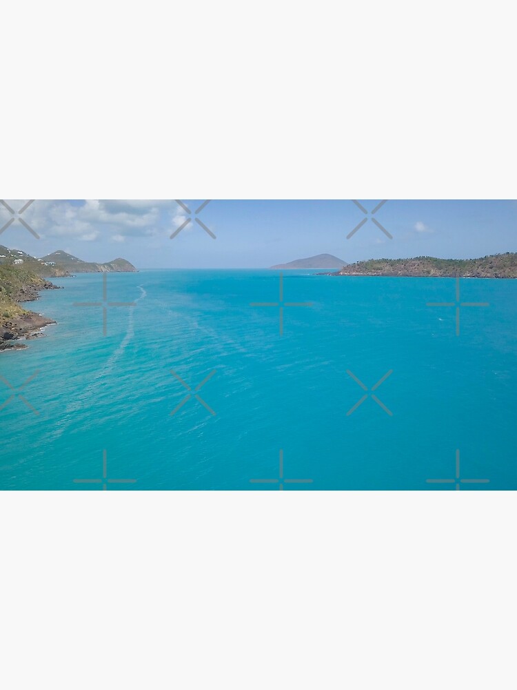 Póster «St. Thomas isla caribeña blue water paradise drone foto mirando ...