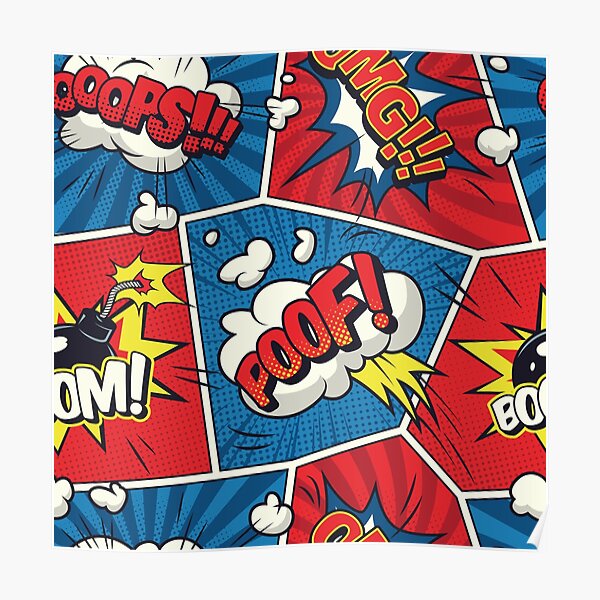 "Vintage Comic Word Bubble" Poster by Zetsmo | Redbubble