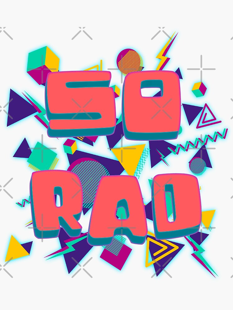 "So Rad 1980s Vintage Eighties 120920 - KerLZ" Sticker by KerlZ | Redbubble
