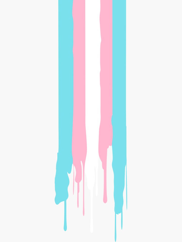 "Dripping Trans Flag" Sticker by SNG12 | Redbubble