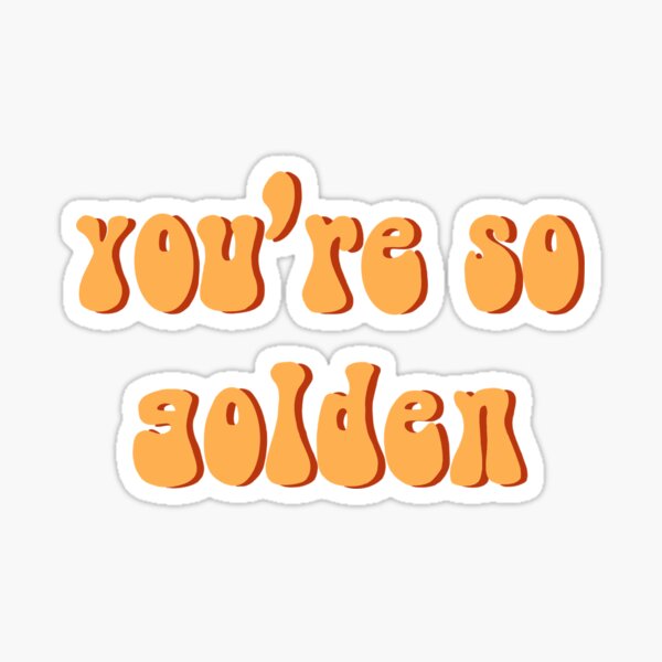 "Golden" Sticker for Sale by stickersyndrome | Redbubble
