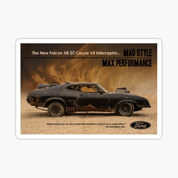 "Mad Max Interceptor" Sticker for Sale by StacyHerbert | Redbubble