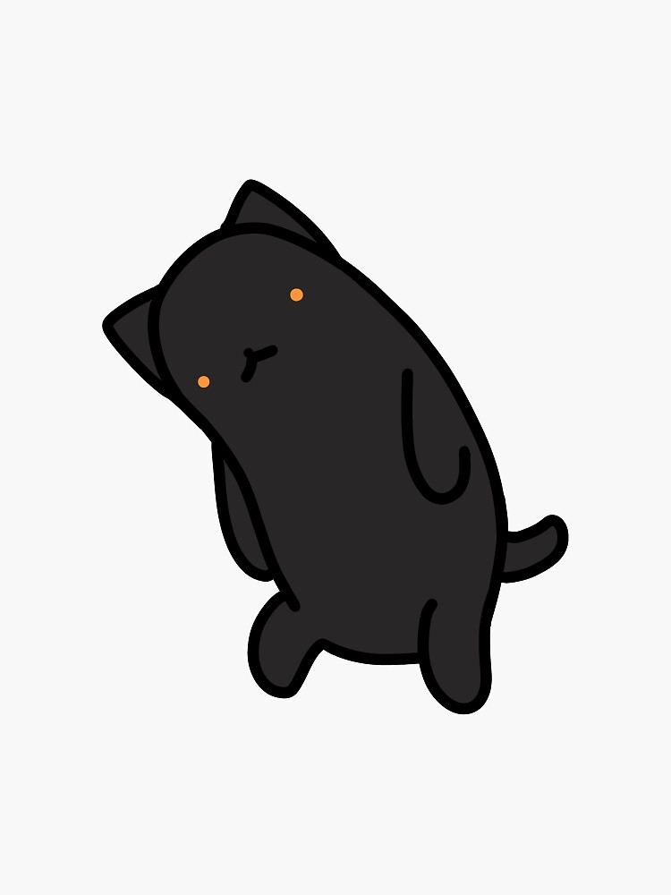 "black cat standing chibi" Sticker for Sale by njackson0908 | Redbubble