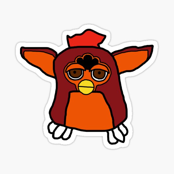 "Rooster Furby, Tired" Sticker for Sale by Mirndanda | Redbubble