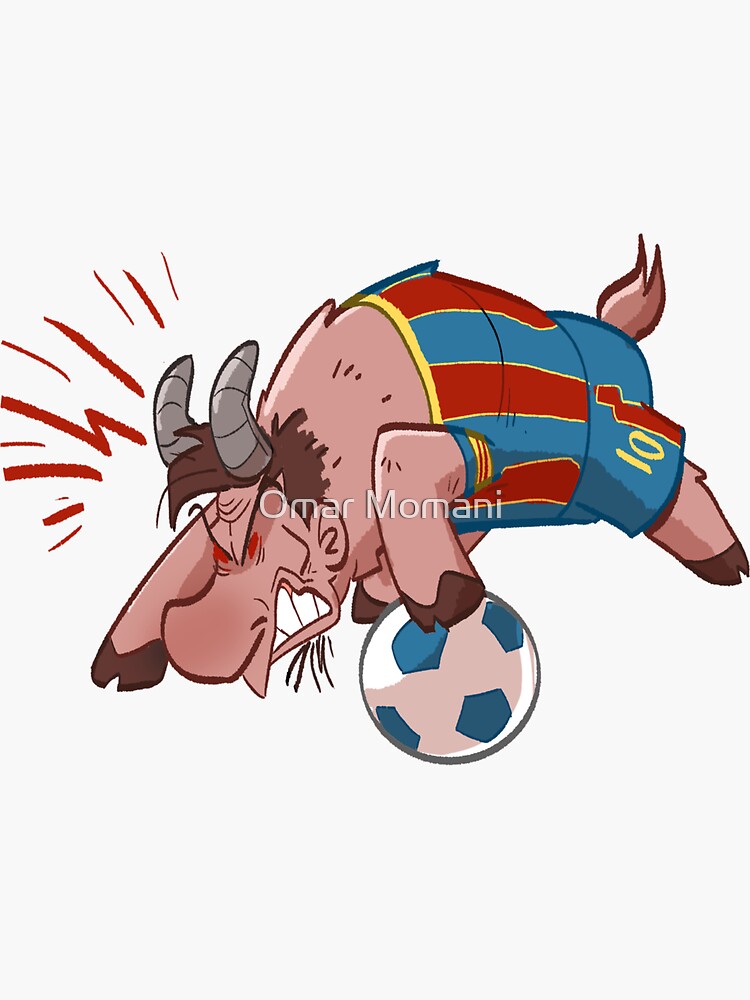 "Leo Messi the GOAT" Sticker for Sale by omarmomani | Redbubble