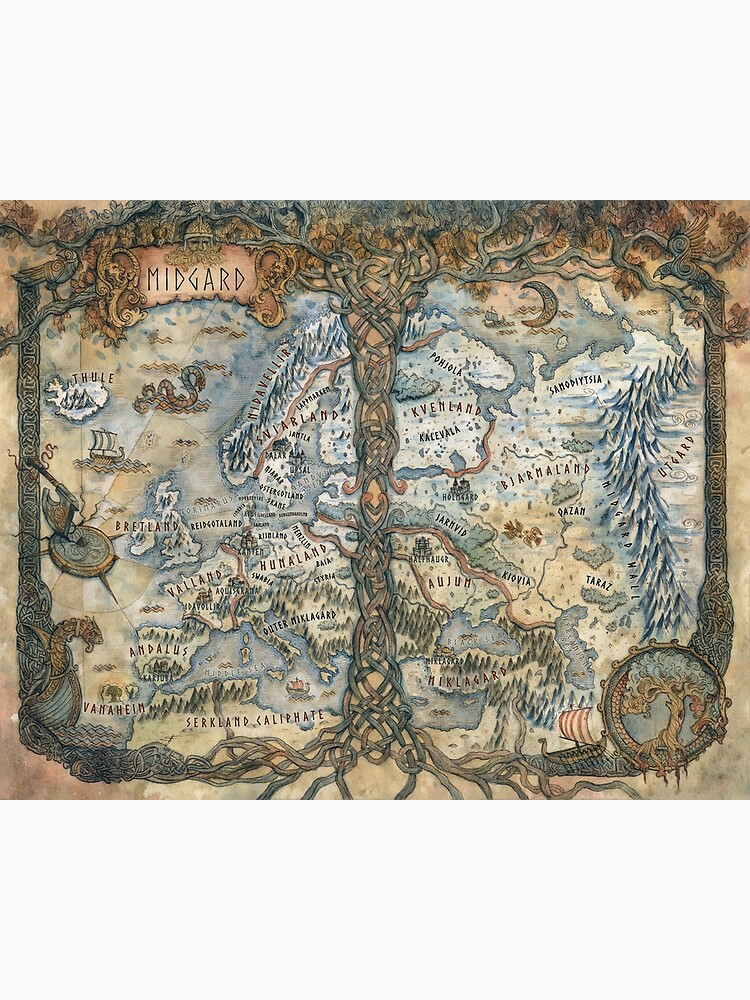 "Midgard (Gods of the Ragnarok Era)" Poster for Sale by MattLarkinBooks ...