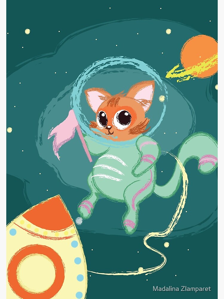 "Cute Astronaut Cat - Space Shuttle - Astronaut in Space - Cat ...