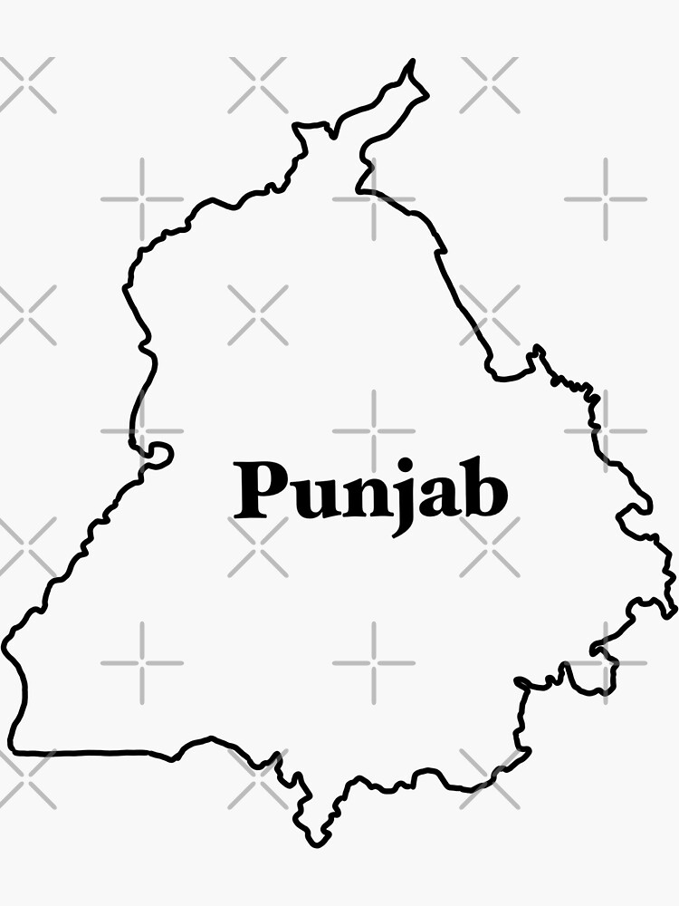 "Punjab Map" Sticker for Sale by PurpleClouds26 | Redbubble
