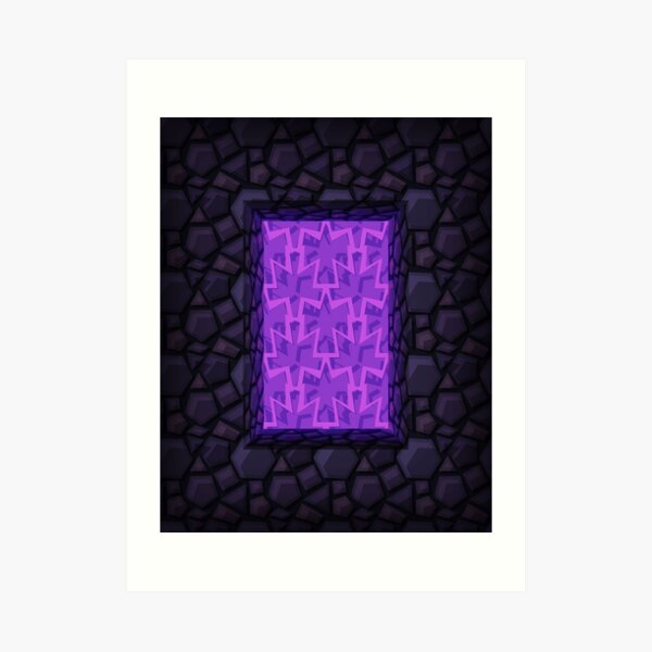 "Obsidian Nether Portal - PureBDcraft" Art Print for Sale by BDcraft ...