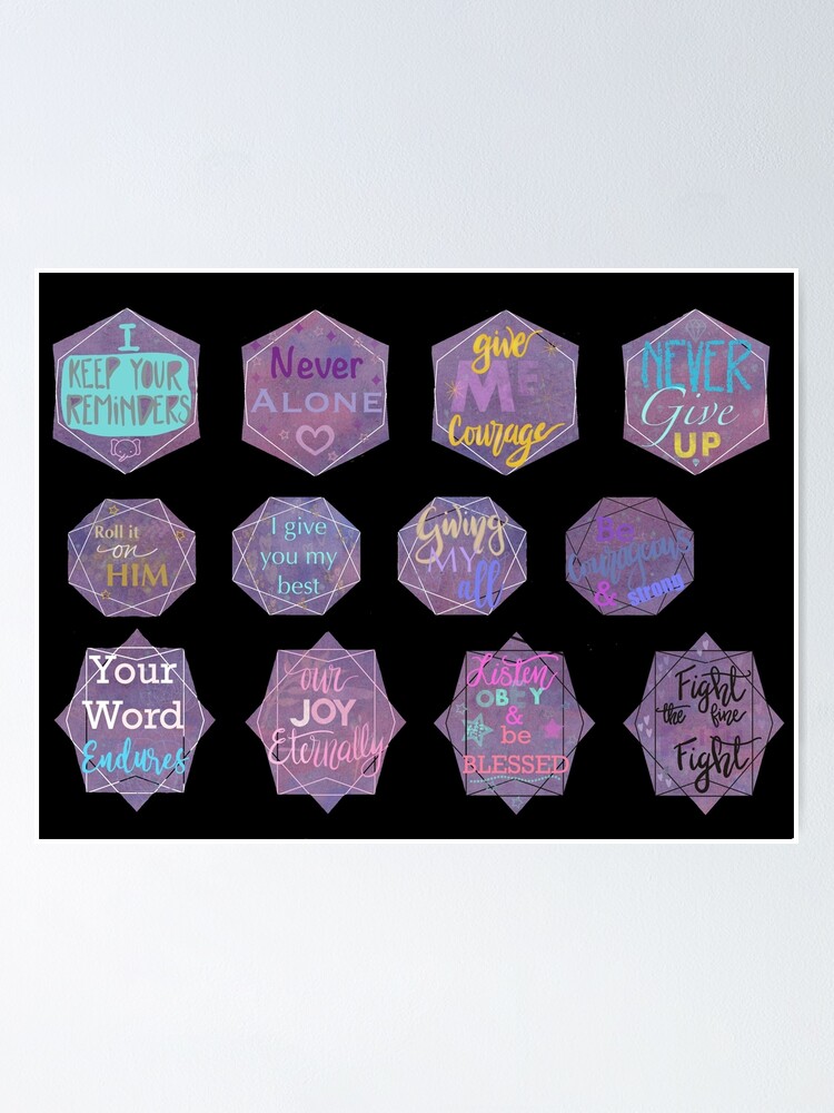 "JW stickers - pointy galaxy style" Poster by PortableRican74 | Redbubble