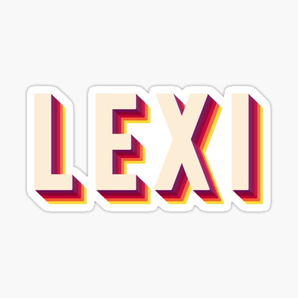 "LEXI HENSLER" Sticker for Sale by Bombastik | Redbubble