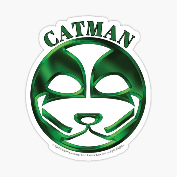 "Green Catman Artwork - Round - Kiss" Sticker for Sale by ...