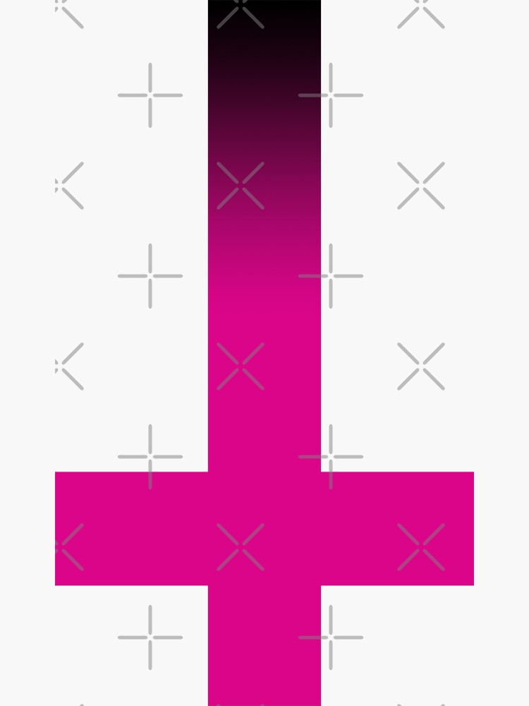 "INVERTED CROSS" Sticker by THELEMA | Redbubble