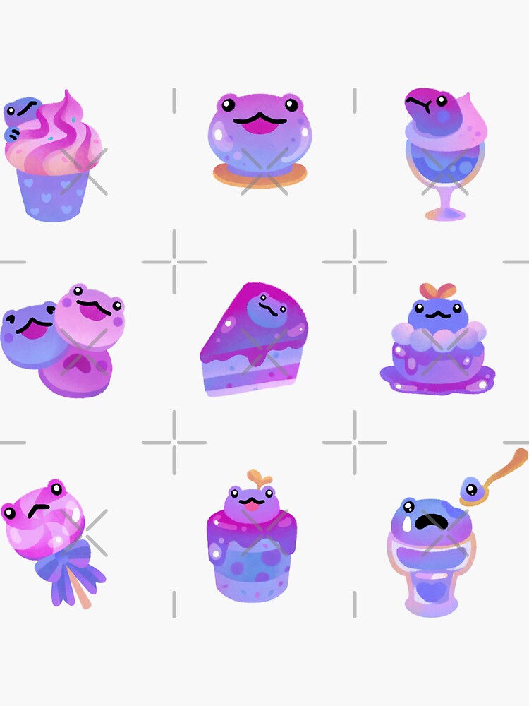 "Blueberry frog" Sticker for Sale by pikaole | Redbubble