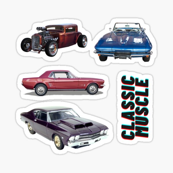 "Classic Muscle Sticker Pack/Sheet" Sticker by QuoteBuffet | Redbubble