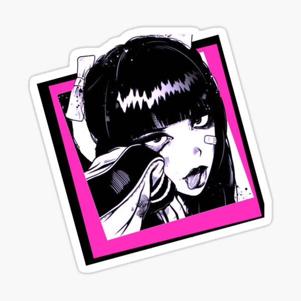 "Sad anime aesthetic - emo girl" Sticker for Sale by cowination | Redbubble