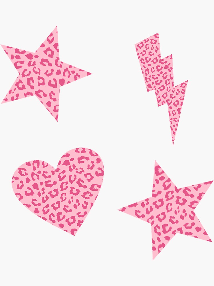 "pink cheetah print sticker pack" Sticker for Sale by stickysitch ...